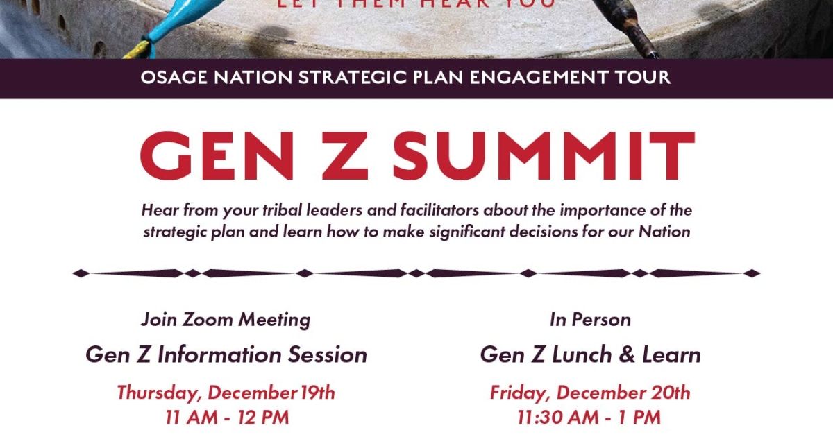 Osage Nation to Host Gen Z Summit to Boost Strategic Plan Awareness | Osage Nation